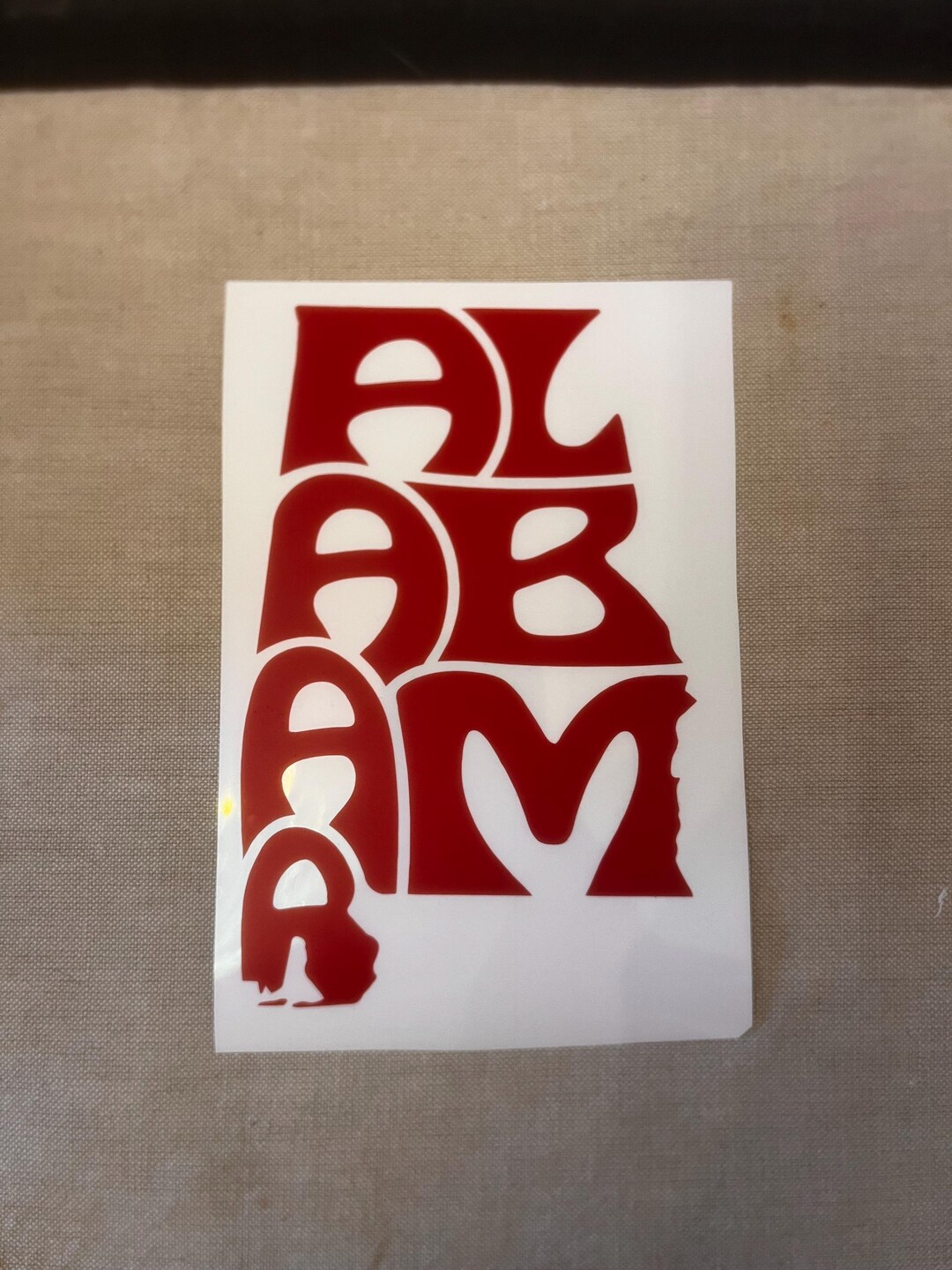 Alabama State Shape Decal: Permanent Vinyl, Car Window Sticker - Etsy