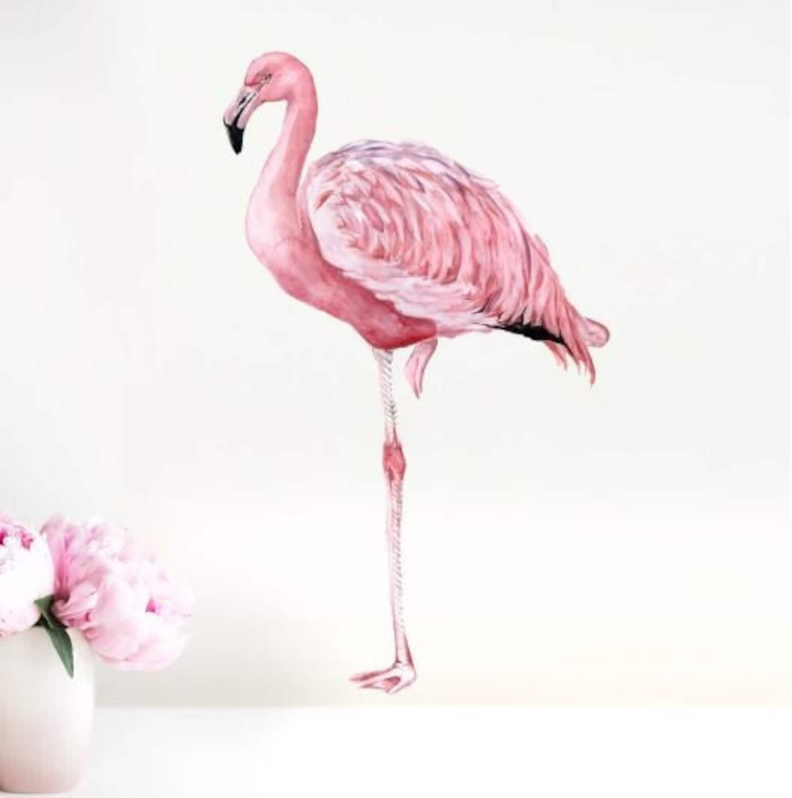 Pink Flamingo Wall Sticker - Etsy