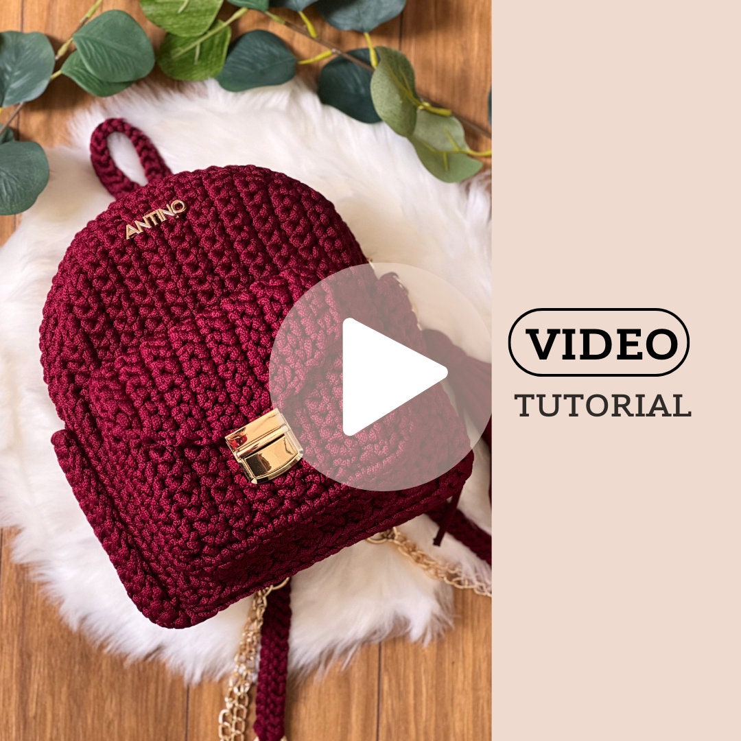 VIDEO TUTORIAL Crochet Pattern Crochet Backpack - Etsy