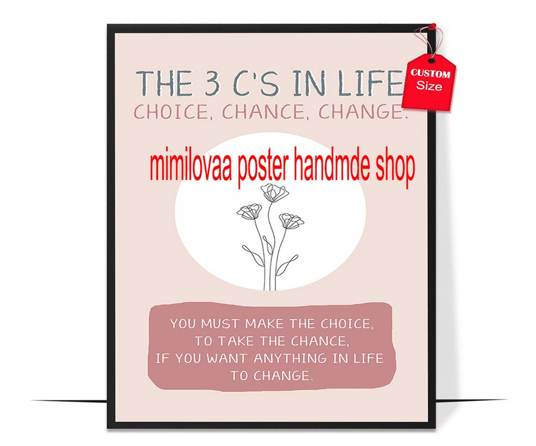 The 3cs in Life Poster Mental Health Poster Positive Inspirational ...