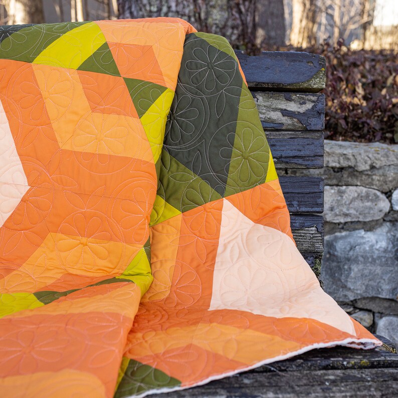 Divergence Throw Quilt, Homemade Quilt, Retro Home Decor, Picnic ...