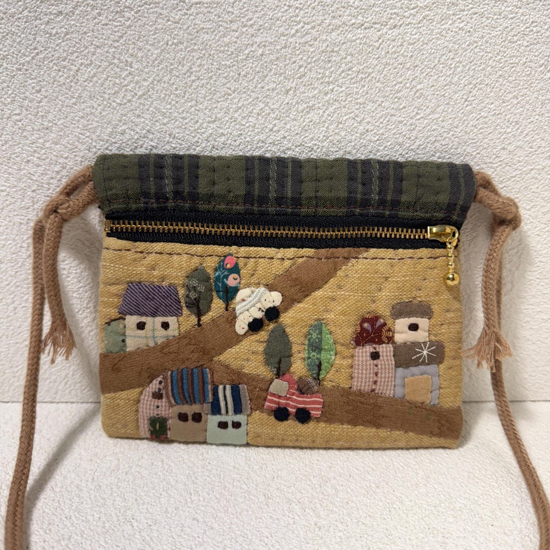 Handmade Patchwork Crossbody Bag: Quilted Japanese Cotton Appliqué - Etsy