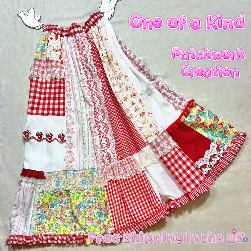 Patchwork Skirt - Etsy