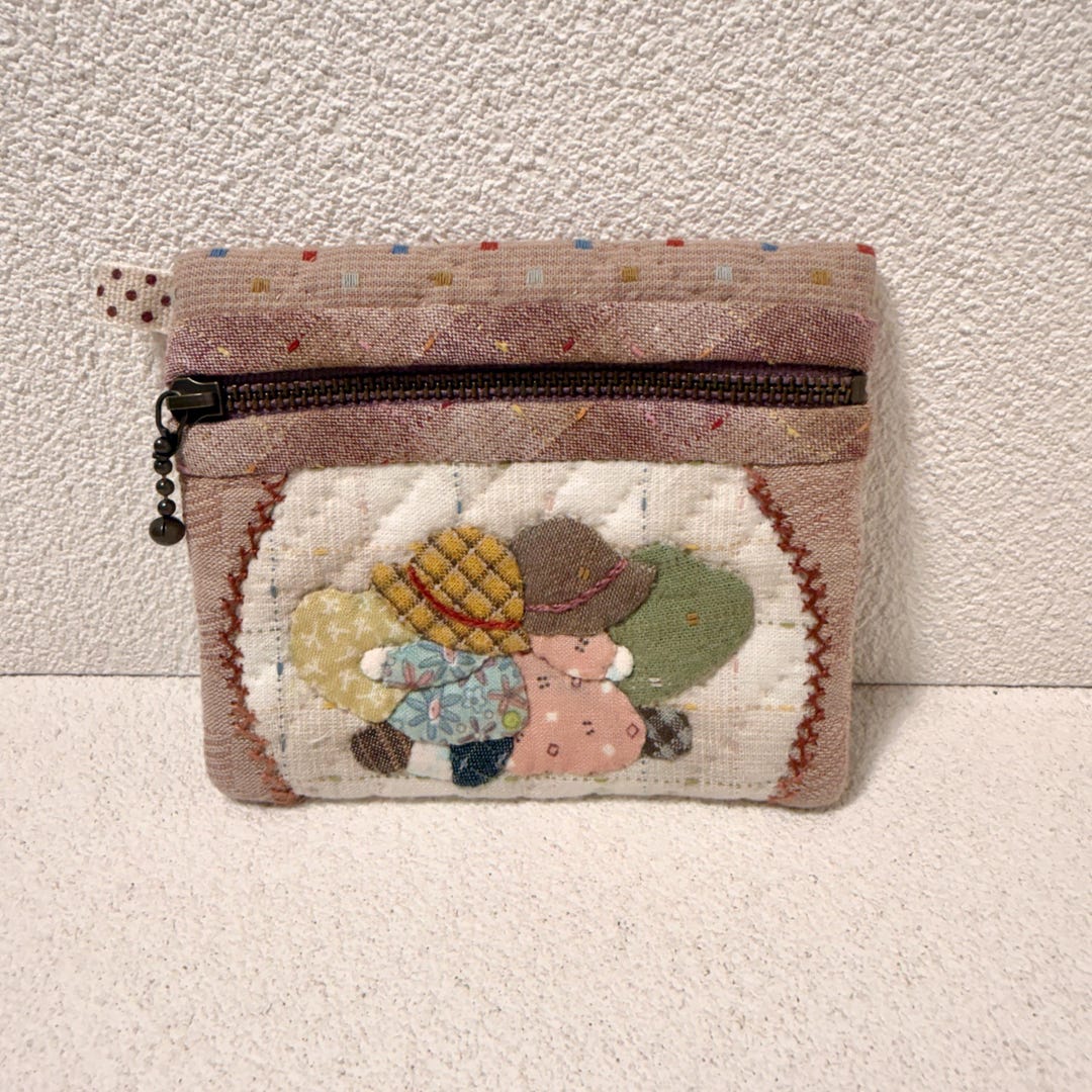 Handmade Quilted Coin Purse, Patchwork Zipper Pouch, Applique Wallet - Etsy