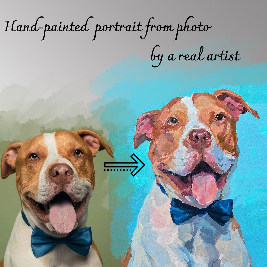Dog Acrylic Portrait Dog Artwork Custom Pet Portrait Pet - Etsy