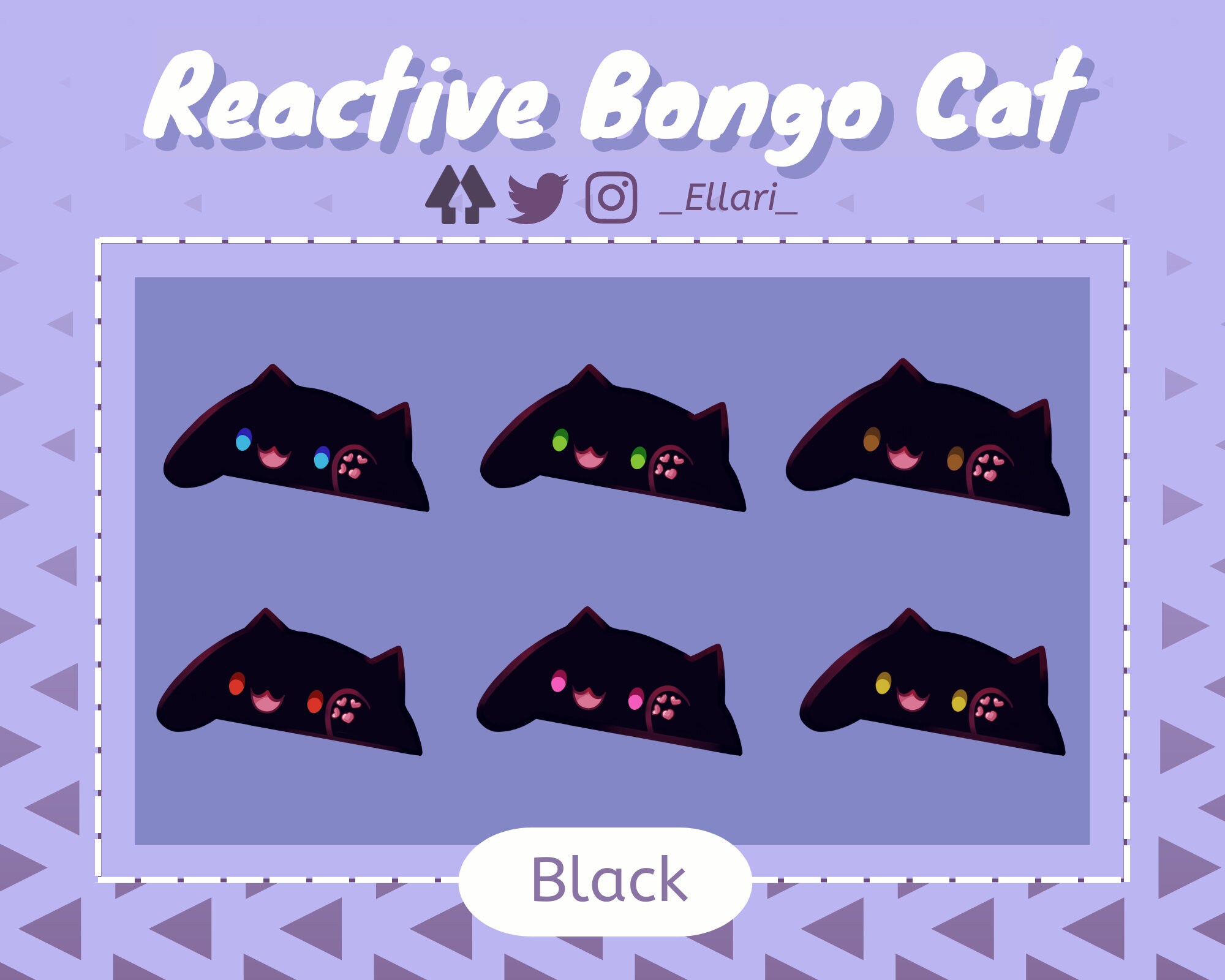 Premade Png-tuber Model Black Bongo Cat V-tuber Vtuber - Etsy Singapore