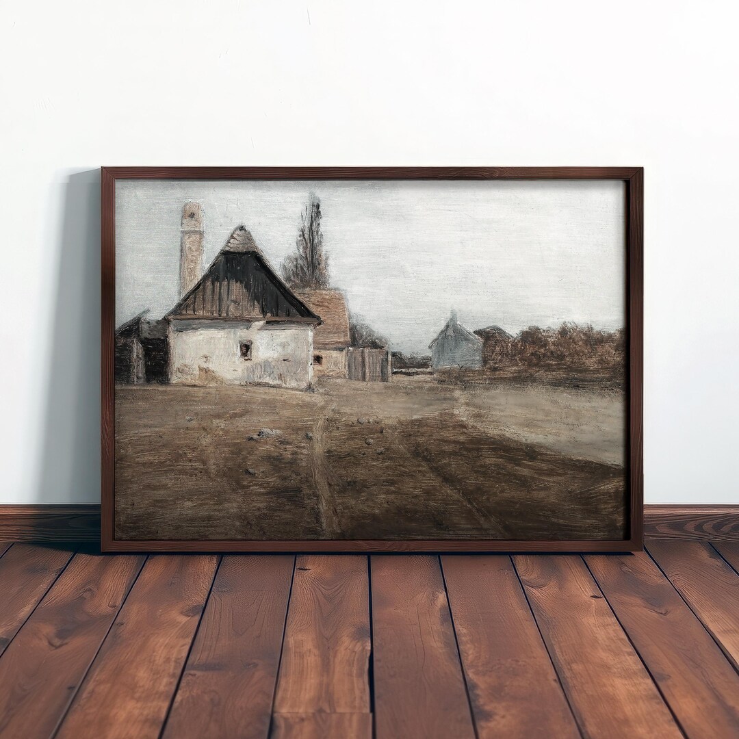 VINTAGE OIL PAINTING - Primitive Country Art - Etsy