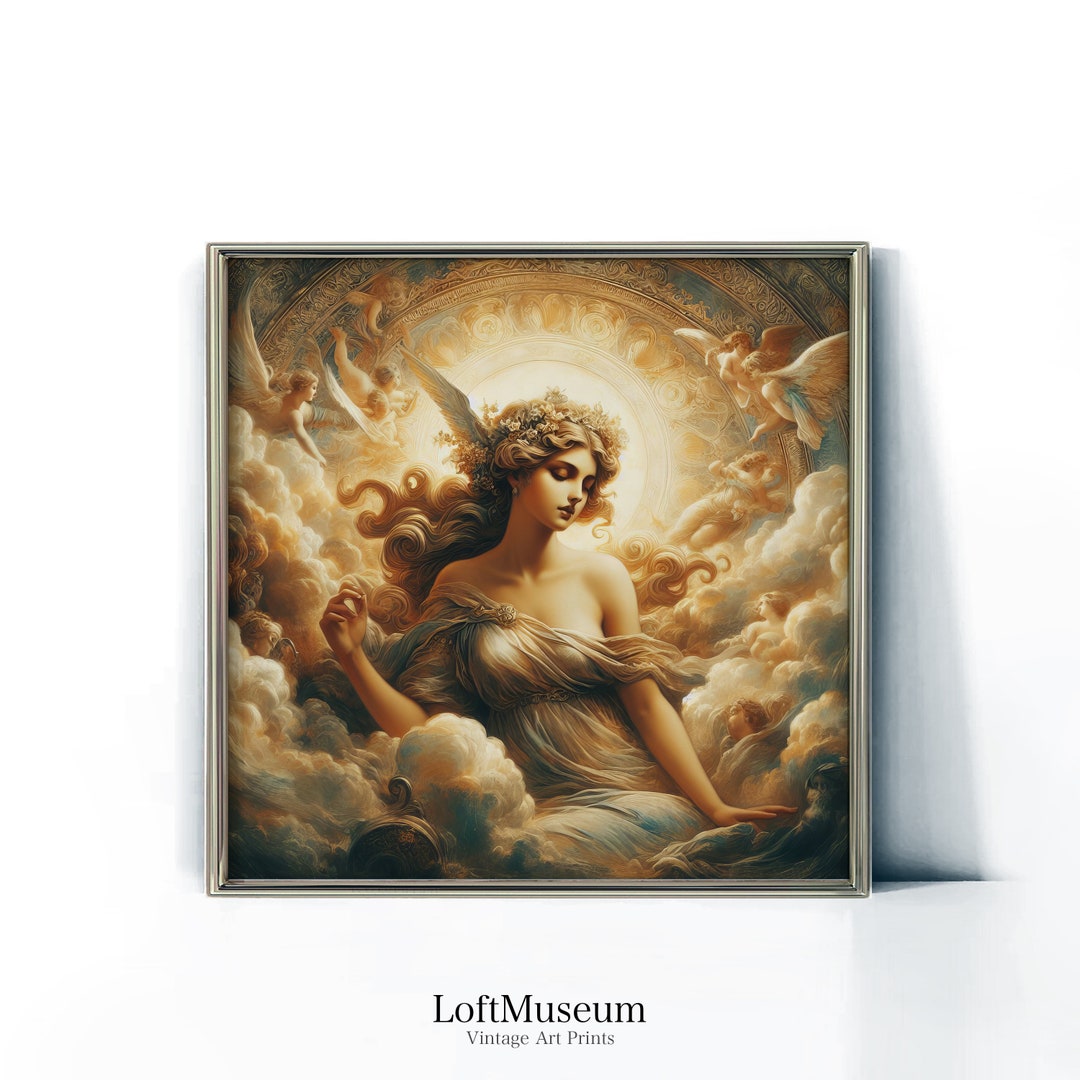 Heaven Wall Art Ancient Painting Contemporary Painting MAILED ART PRINT ...