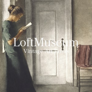 Woman Reading Book Vintage Wall Art Classical Art Painting HIGH QUALITY ...