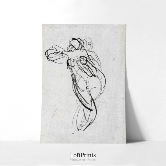 Abstract Body Sketch Wall Art Figure Study Wall Art - Etsy
