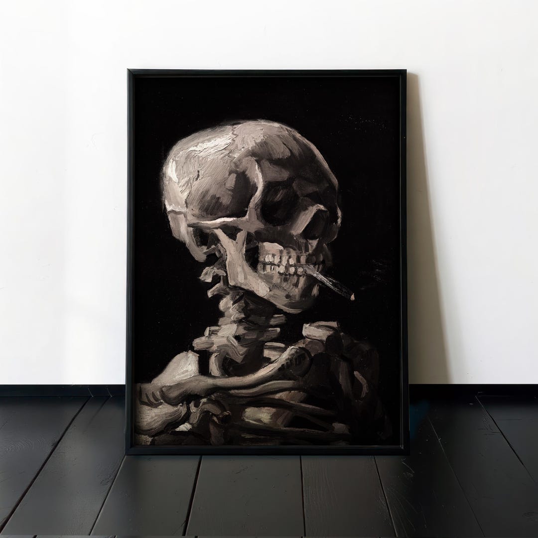 SKULL WALL ART - Vincent Van Gogh Gothic Decor - Etsy