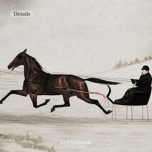 Vintage Winter Sleigh Ride Wall Art Country Christmas Holiday Decor ...