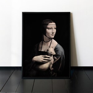 Lady With an Ermine Print, Da Vinci Wall Art, Renaissance Portrait ...