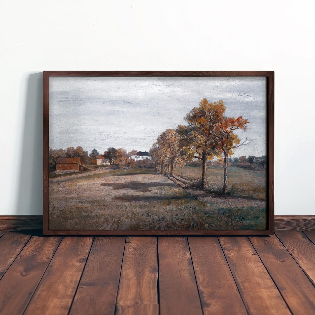 Frederik Collett 1839 Country Nature Scene Landscape Painting Framed ...