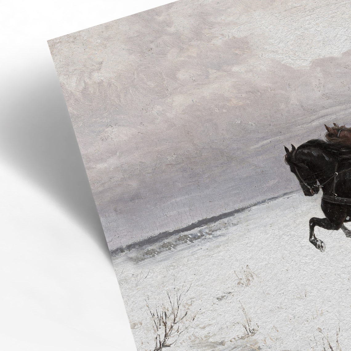 Vintage Winter Sleigh Ride Wall Art Country Christmas - Etsy