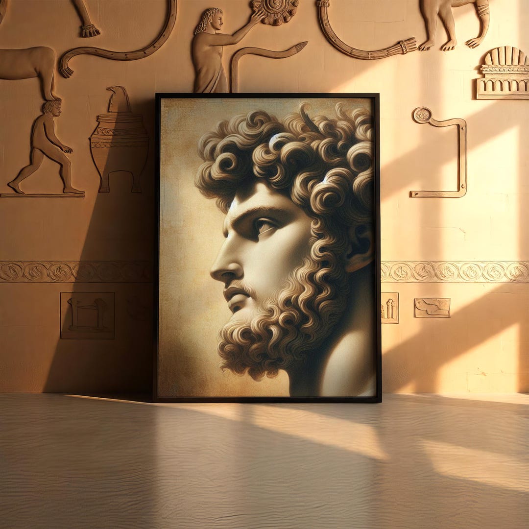APOLLO PORTRAIT - Contemporary Art Framed Print - Etsy