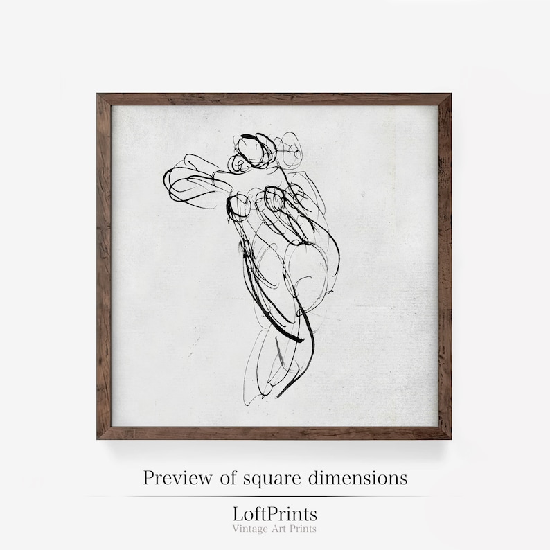 Abstract Body Sketch Wall Art Figure Study Wall Art - Etsy