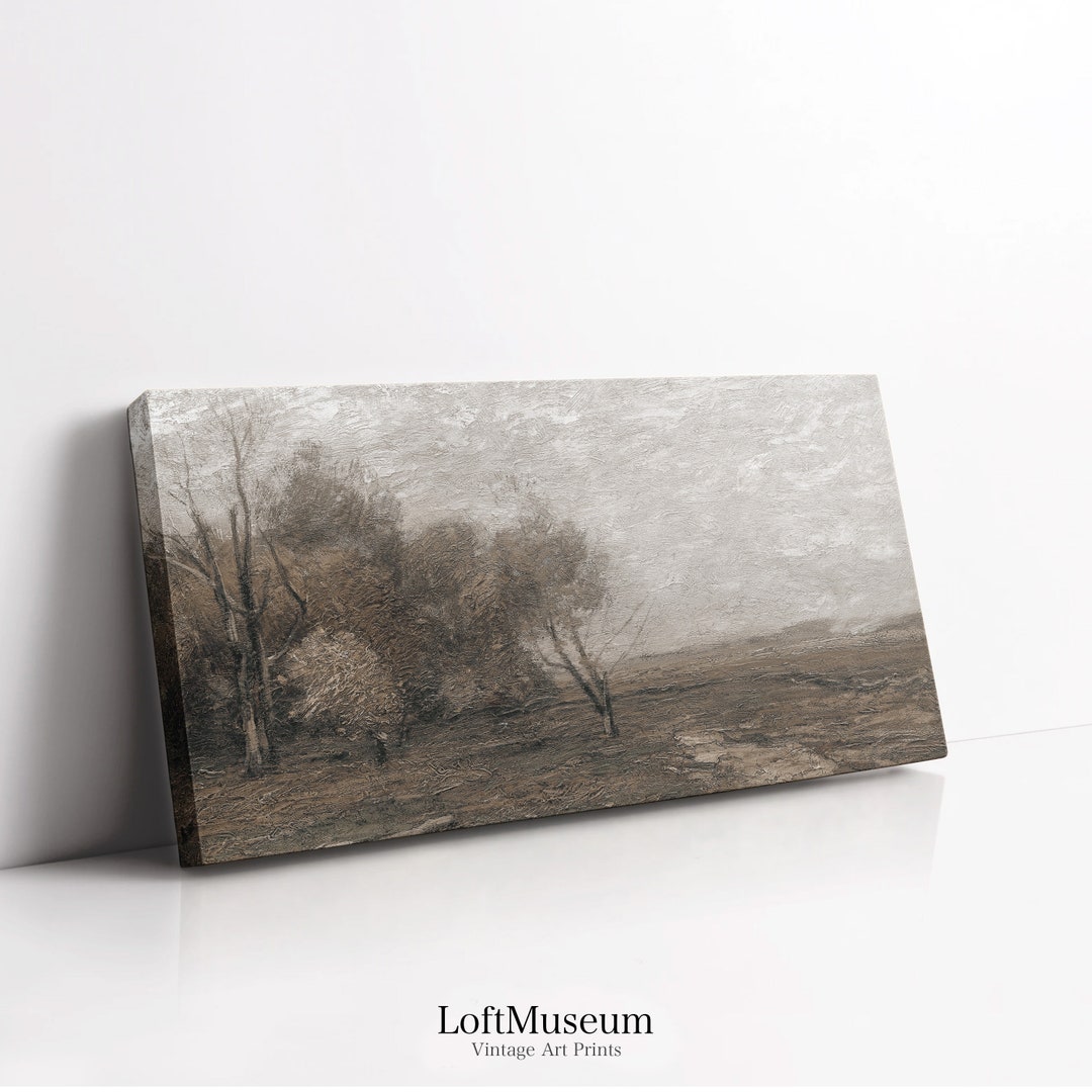 VINTAGE WALL ART - Panoramic Autumn Forest Painting - Etsy