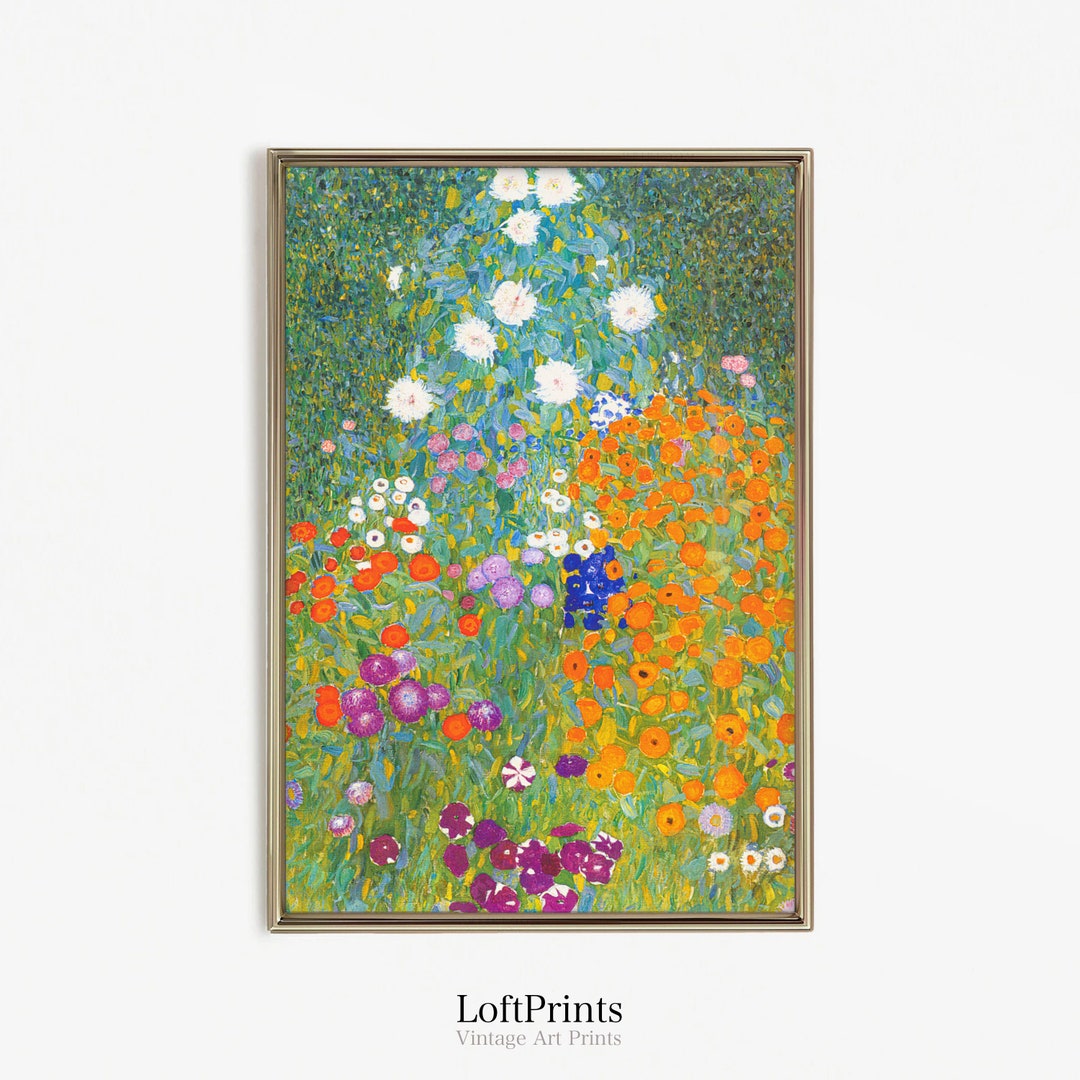 Gustav Klimt Poster Klimt Garden Klimt Flowers Floral Wall Decor Spring ...