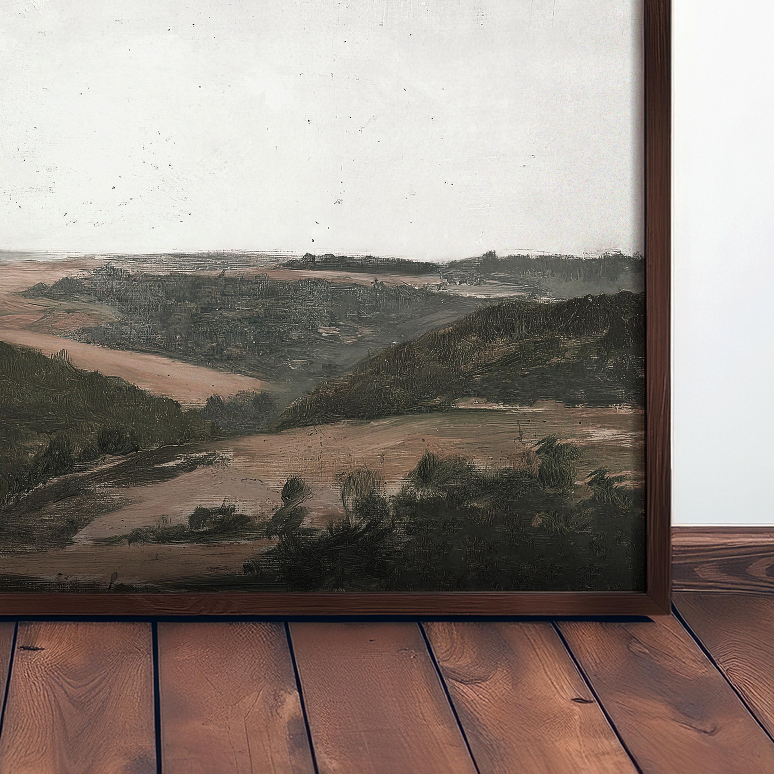 ANTIQUE LANDSCAPE ART - Framed Vintage Decor - Etsy