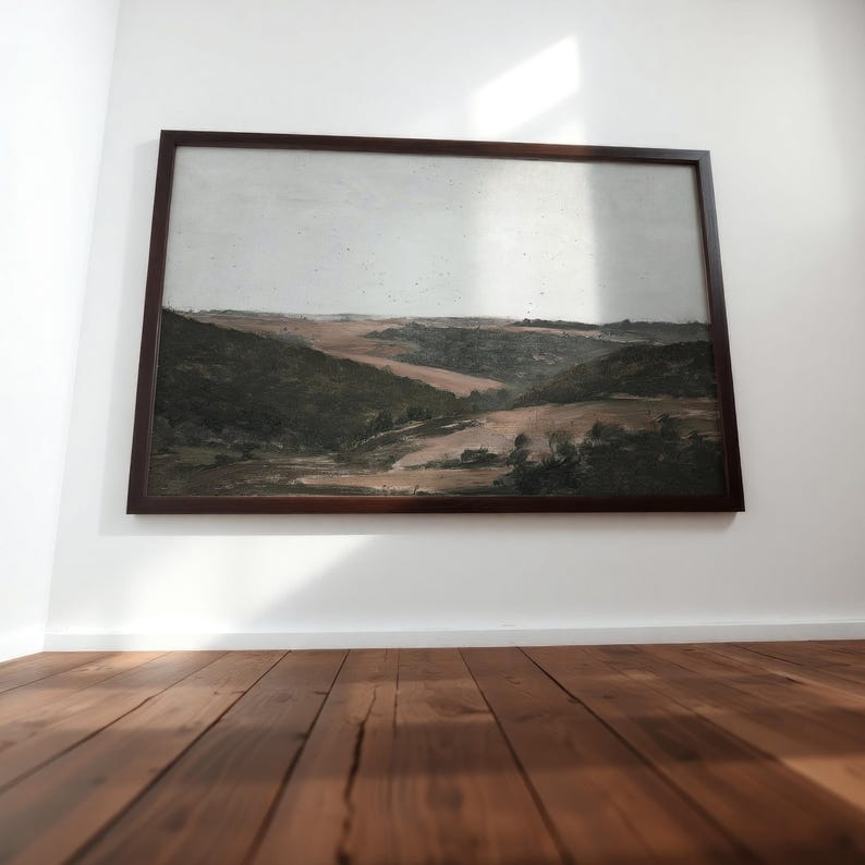 ANTIQUE LANDSCAPE ART - Framed Vintage Decor - Etsy