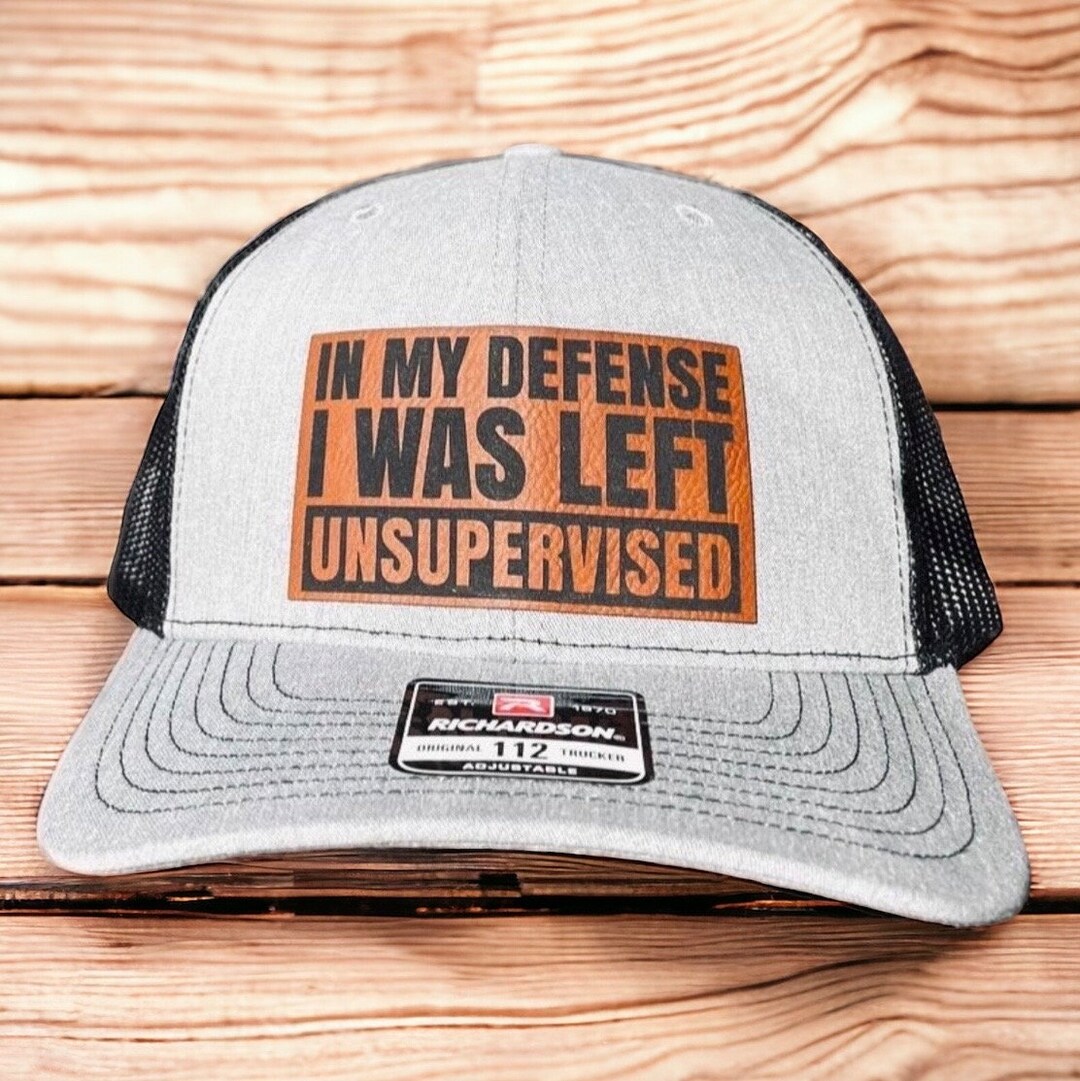 In My Defense I Was Left Unsupervised Leatherette Patch, Custom Leather ...