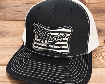 Sunflower Faith Leatherette Patch Hat, Custom Leather Patch Hat, Leatherette, Trucker Style ...