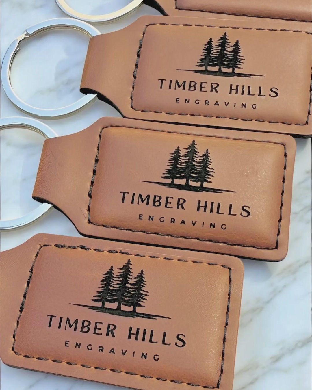 Business Logo Keychain, Custom Leather Keychain, Company Keychains ...