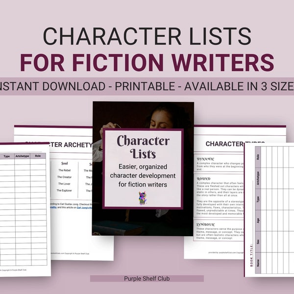 Character Reference - Etsy