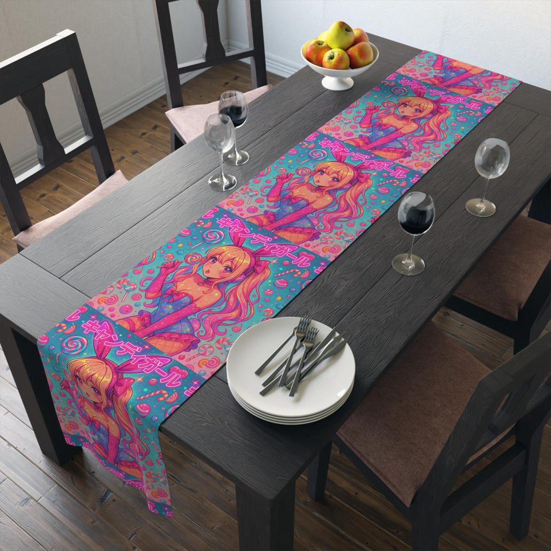 Anime Candy Table Runner for Parties, Dining, Get-togethers, Holiday ...