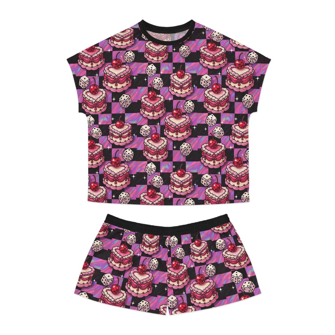 Y2K Cakes Women's Pajama Set, Cute Sleepwear, Cake Print Pajamas, Cozy ...