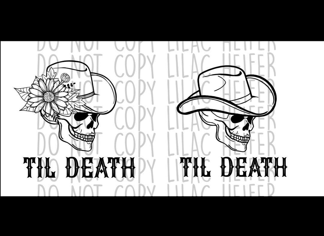 Til Death Cowboy Cowgirl Wedding SVG PNG - Etsy