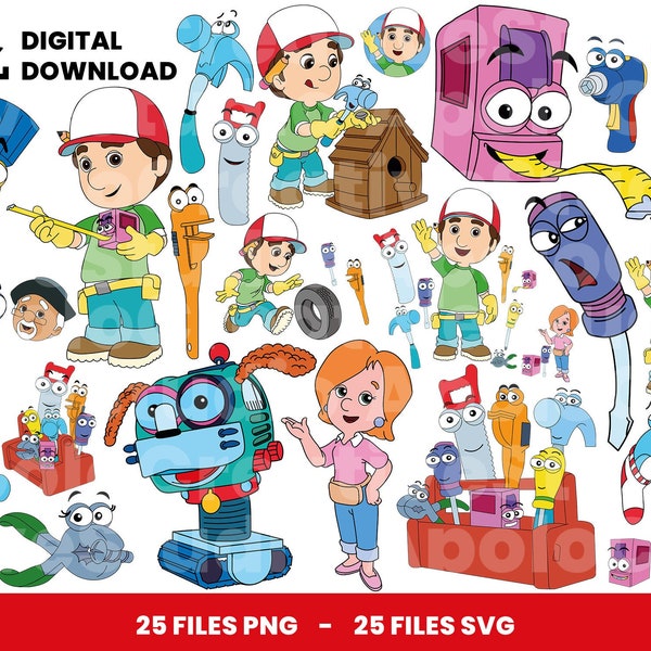 Handy Manny Cartoon - Etsy UK