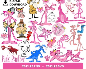 Pink Panther Svg - Etsy