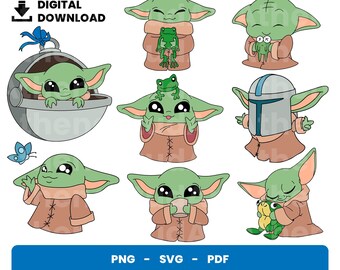 Layered Grogu Png - Etsy