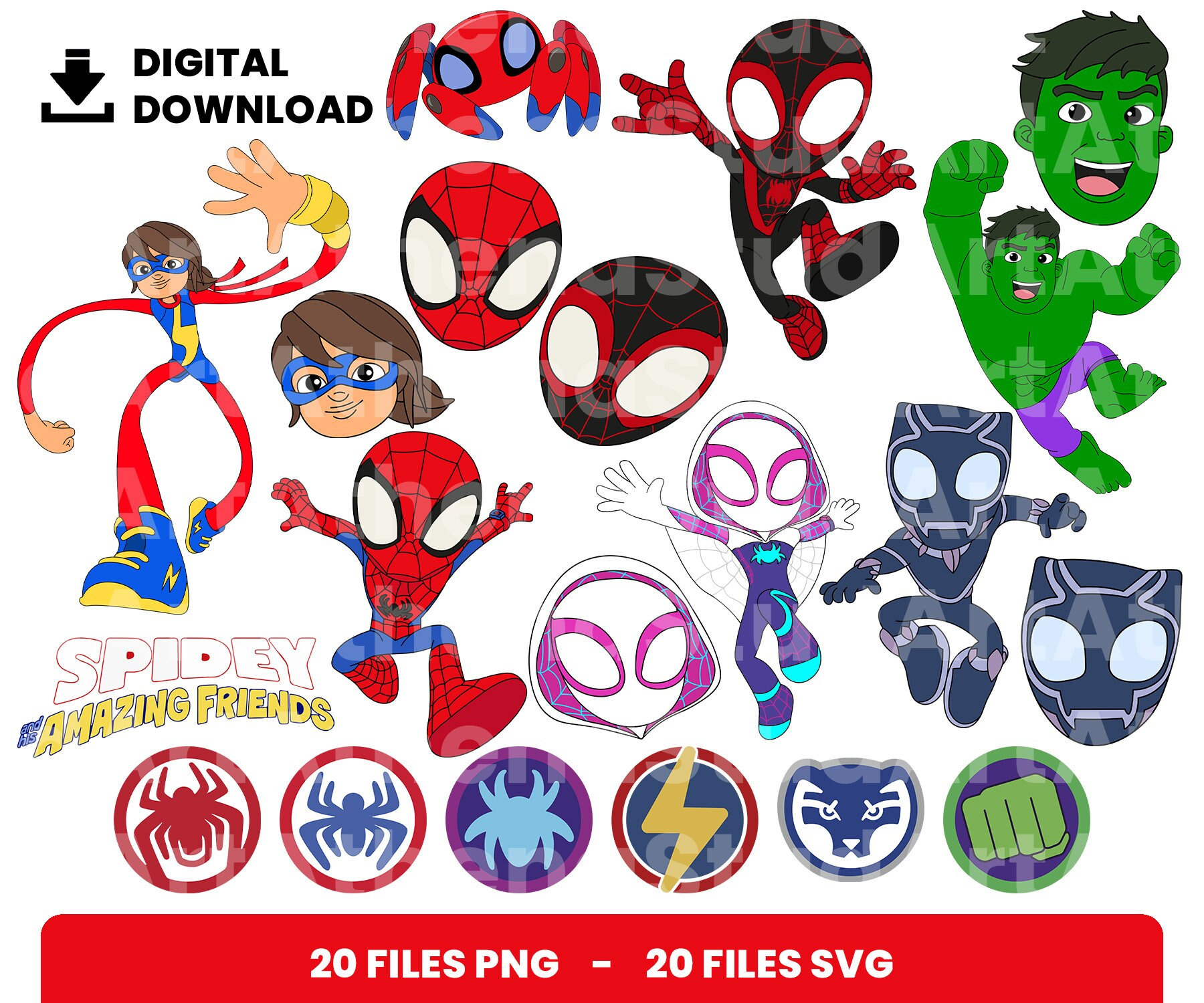 Superhero Spidey and Friends Spidey Digital Download SVG | Etsy
