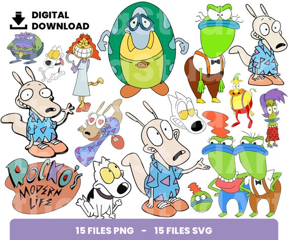 15 Clipart Rockos Modern Life Svg Digital Download SVG - Etsy UK
