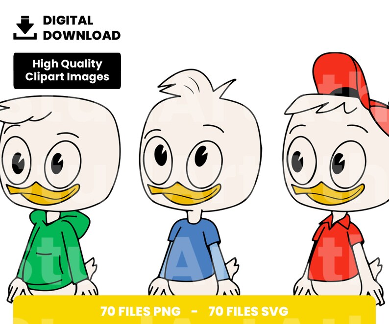 70 Clipart Bundle Layered Svg Duck Tales Svg Duck Bundle - Etsy