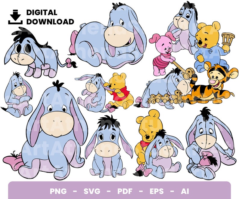 Baby Igor Svg Eeyore Baby Igor Baby Baby Baby Shower - Etsy