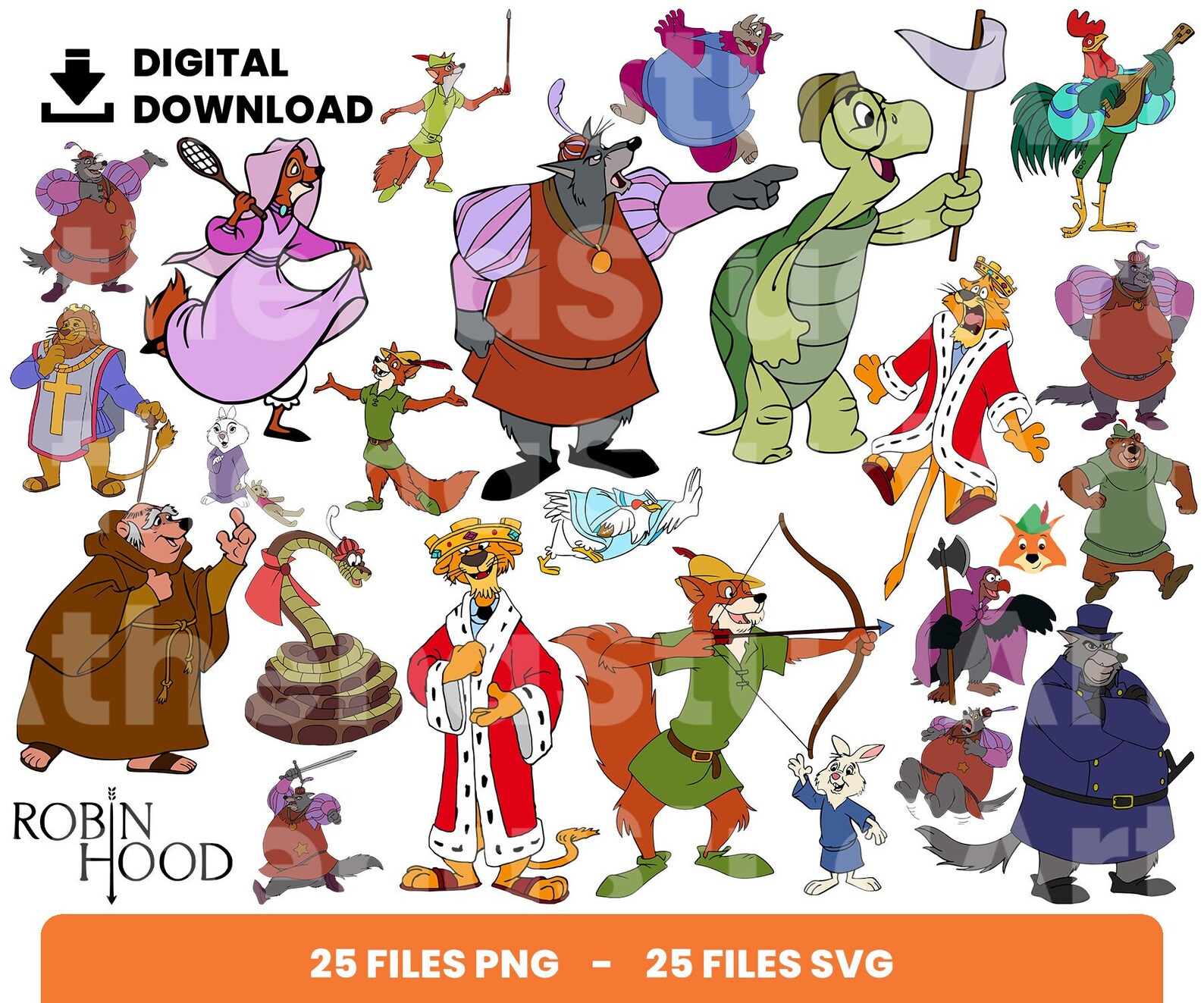25 Clipart Bundle Layered Svg Robin Hood SVG Princess - Etsy