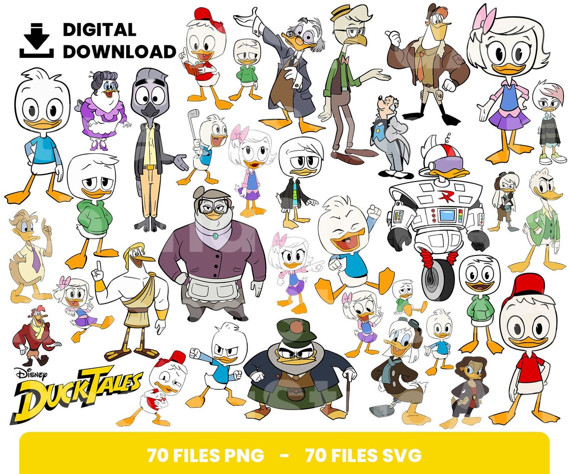 70 Clipart Bundle Layered Svg Duck Tales Svg Duck Bundle - Etsy