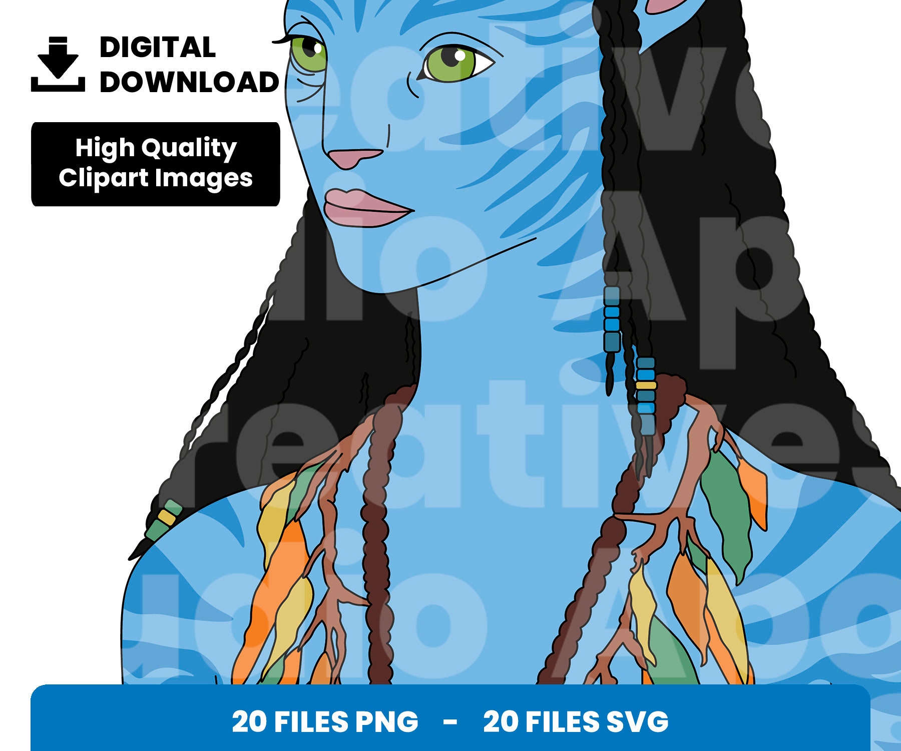 20 Clipart Bundle Layered Svg Avatar Svg Digital Download - Etsy