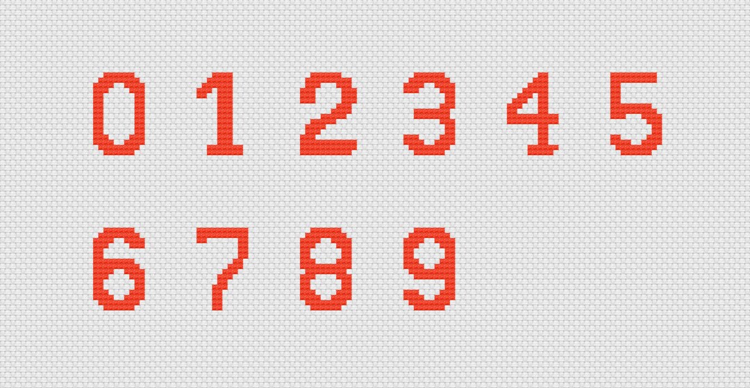 Clemson Ring Numbers DIY Stitch Pattern - Etsy