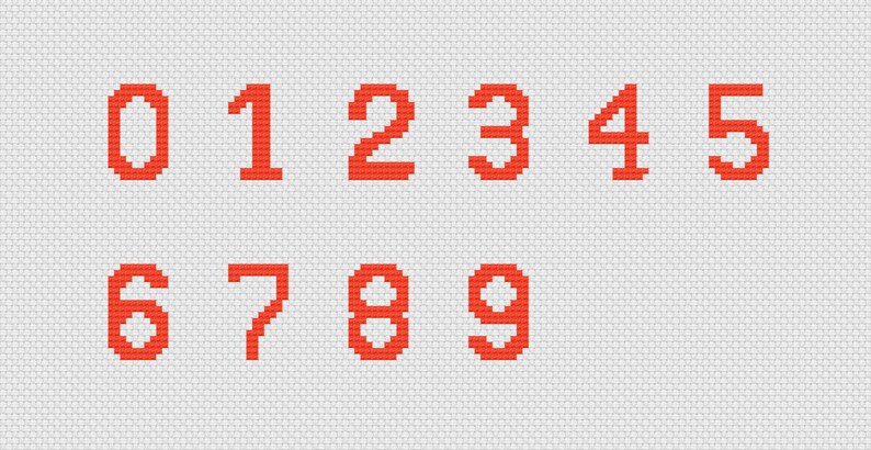 Clemson Ring Numbers DIY Stitch Pattern - Etsy