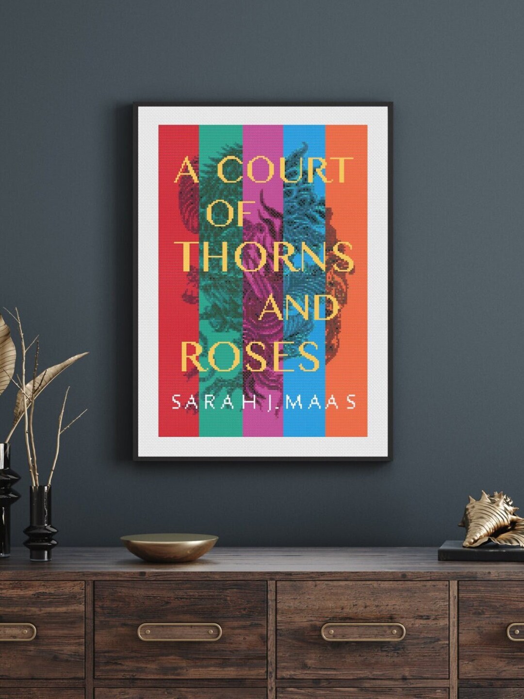 ACOTAR Series Book Spine Cross-stitch Pattern Fantasy Book Pdf Download ...