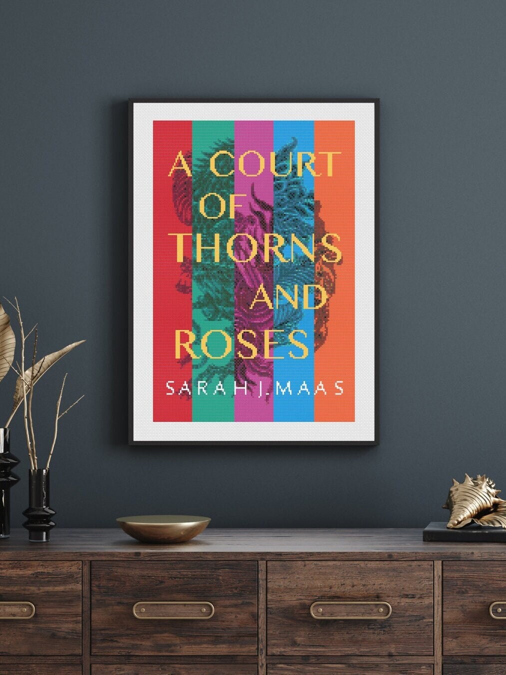 ACOTAR Series Book Spine Cross-stitch Pattern Fantasy Book Pdf Download ...