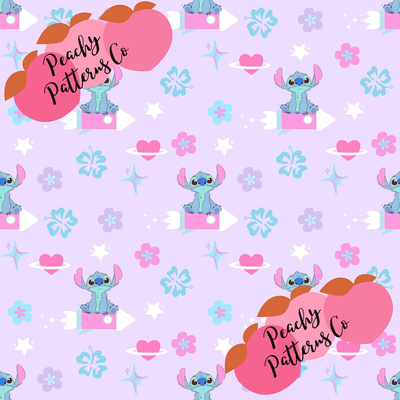 Lilo and Stitch Seamless Design, Fabric Seamless Design, Mickey Fabric ...
