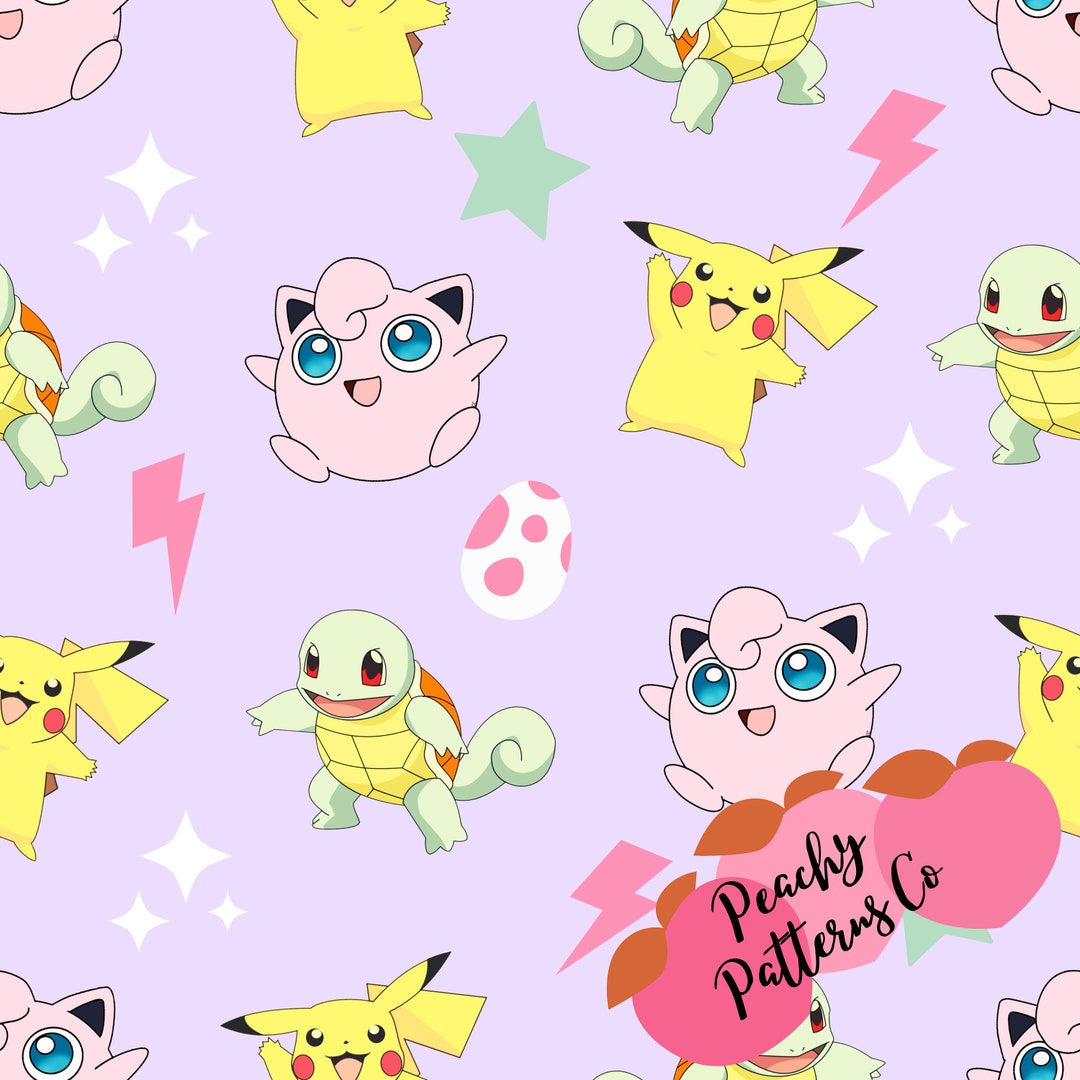 Pikachu Baby Kids Cartoon Anime Seamless Design, Fabric Seamless Design ...