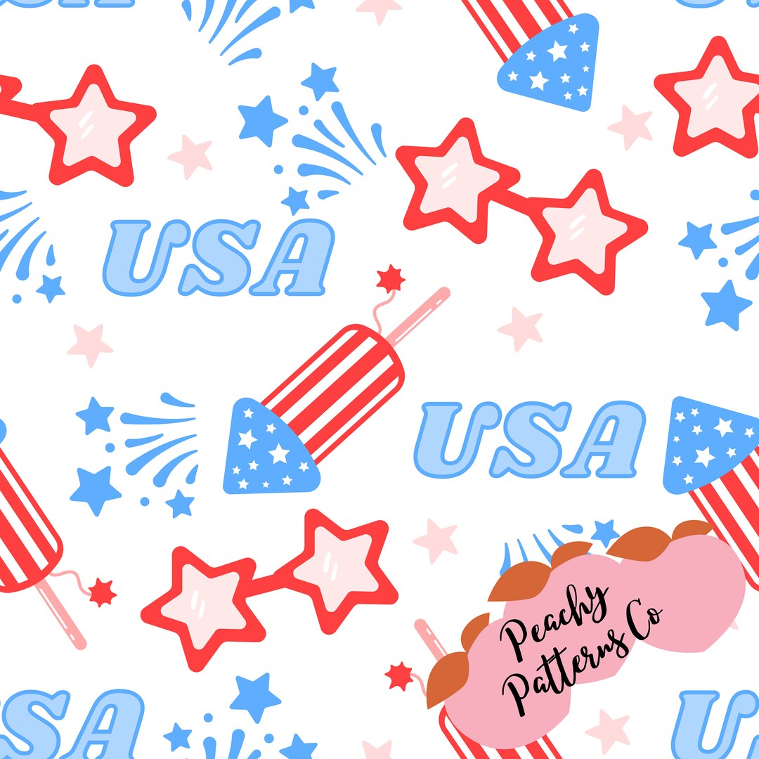 4th of July Fabric, Stars and Stripes, American Flag Fabric, 4th of ...