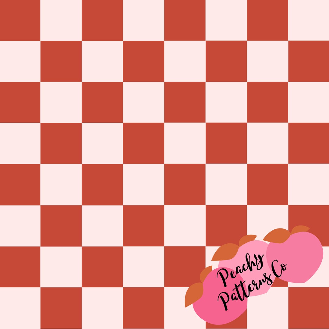 Red and Cream Checkered Print Seamless Design, Fabric Seamless Design ...